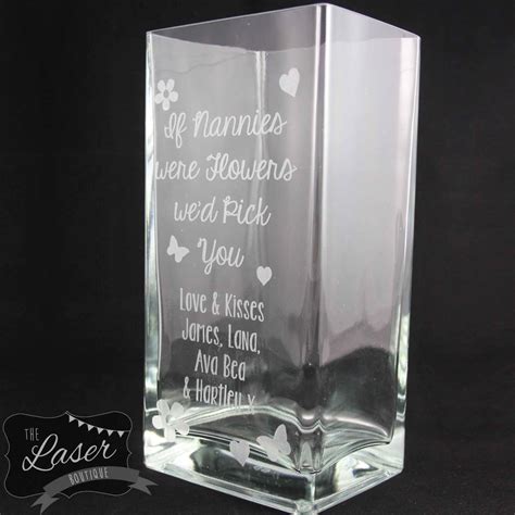 Rectangle Glass Vase Engraved The Laser Boutique