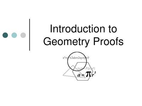 PPT Introduction To Geometry Proofs PowerPoint Presentation Free Download ID