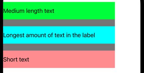Ios Uistackview Uses The Width Of The Smallest Arranged View Instead Of Largest Stack Overflow