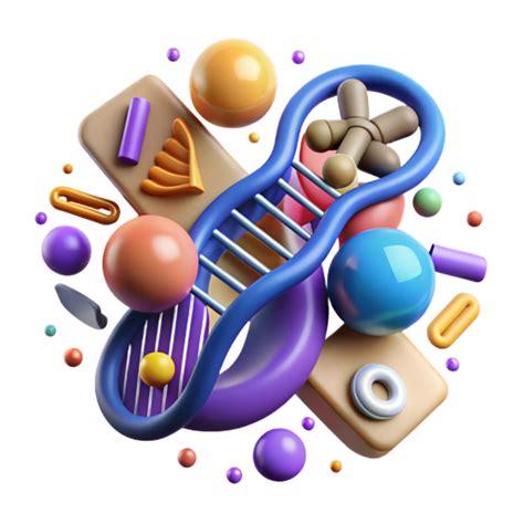 Serene Contemporary Genetic Code Decoding Process Colorful Isolated Detailed 60672528 Png