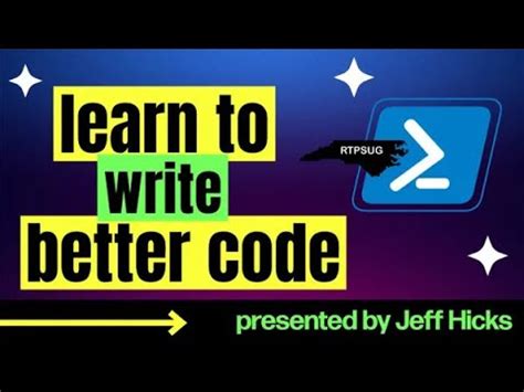 How To Write Better PowerShell Code With Jeff Hicks YouTube