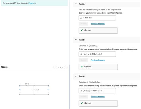 Solved Consider The RC Alter Shown In Figure Part A Chegg Com