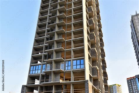 Construction Of Skeleton Erection Of Multi Storey Building High Rise Home Made Of Cast In Place