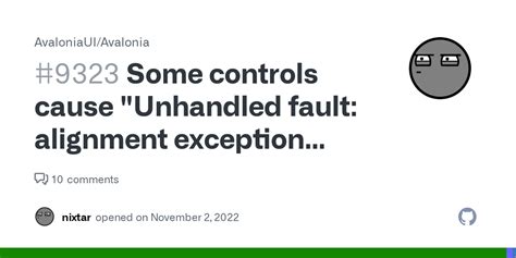 some controls cause unhandled fault alignment exception 0x001 on