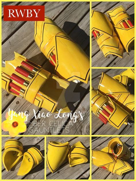 Rwby Yang Xiao Longs Ember Celica Gauntlets By Dacdacgirl On Deviantart