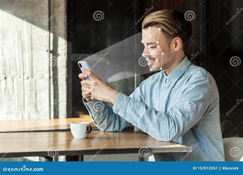 Mobile Biometric Identification And Verification Face Detection Concept