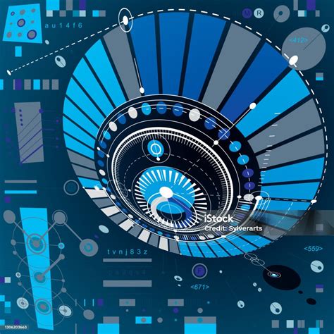 치수 추상 원형 기계 식 3d 기술 패턴 벡터 산업 및 엔지니어링 배경을 나타냅니다 0명에 대한 스톡 벡터 아트 및 기타 이미지 0명 3d 안경 3차원 형태 Istock