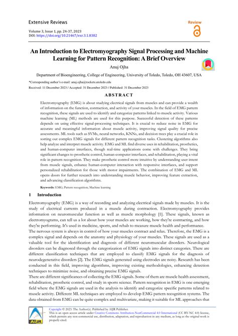 Pdf An Introduction To Electromyography Signal Processing And Machine