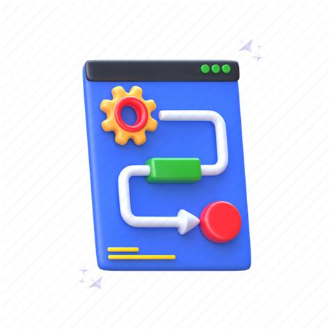 Workflow Design Thinking Sitemap Business Hierarchy Flowchart Diagram D Illustration