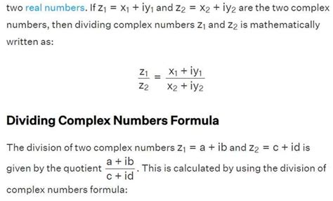 Complex Number Division Formula Trung TÂm Gia SƯ TÂm TÀi ĐỨc