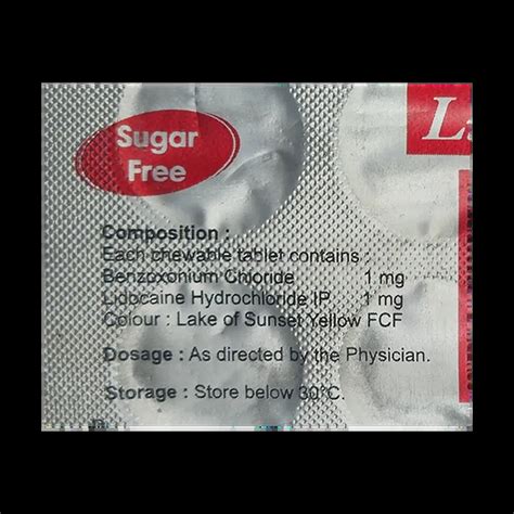 Lidocam Chew Tablet 15s Uses Price Dosage Side Effects And Generic Alternatives Medkart