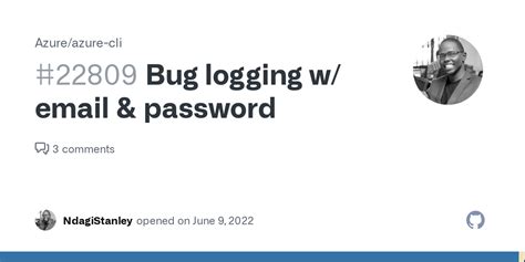 Bug Logging W Email And Password · Issue 22809 · Azureazure Cli · Github