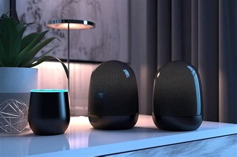 premium ai image smart speakers in modern room ai generated