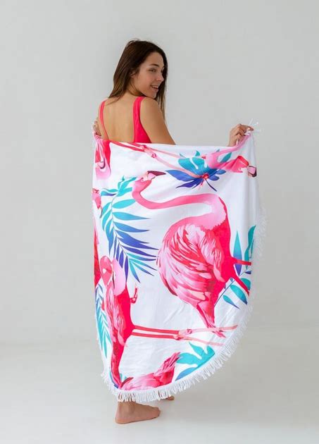 Пляжний рушник покривало Фламінго фото відгуки характеристики в інтернет магазині Rozetka
