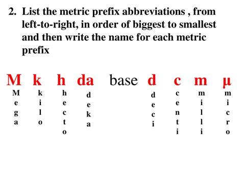 Metric Prefixes Largest To Smallest Learning Style Mo