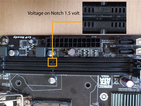 Voltage On Notch Of Ram Slot In The Motherboard