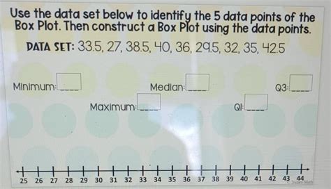 solved use the data set below to identify the 5 data points