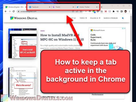 How To Keep A Tab Active In Chrome