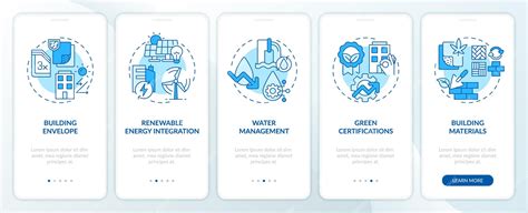 2d значки синей линии представляющие устойчивый набор экранов офисных мобильных приложений 5