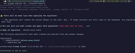 Can T Delete Field From Enum Issue Prisma Prisma Github