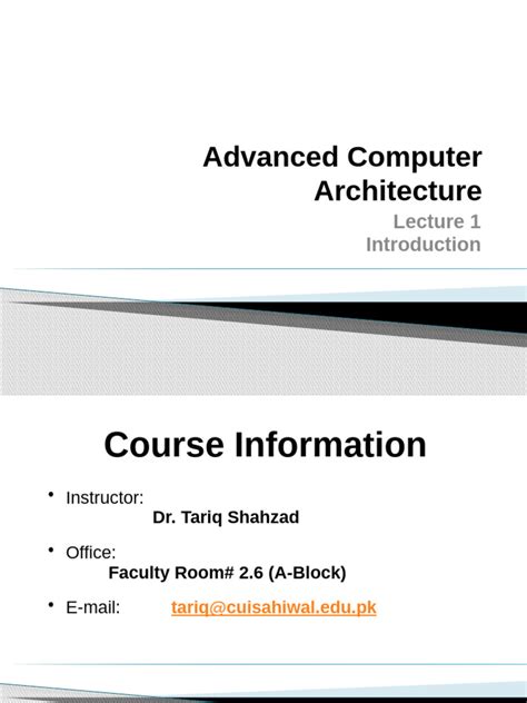 computer architecture introduction pdf central processing unit