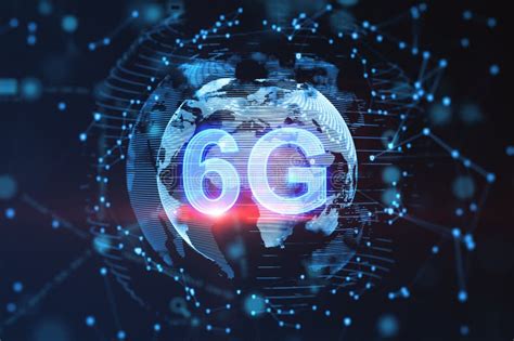 Advanced 6g Network Concept Over A Digital Globe Next Generation Connectivity Stock