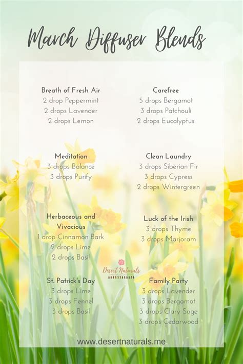 March Diffuser Blends 2025 Desert Naturals