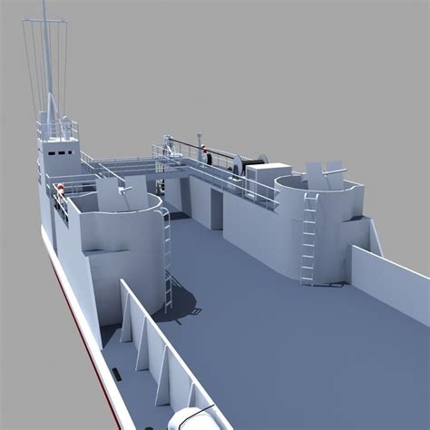 Lct Tank Landing Ship 3d Model Cgtrader