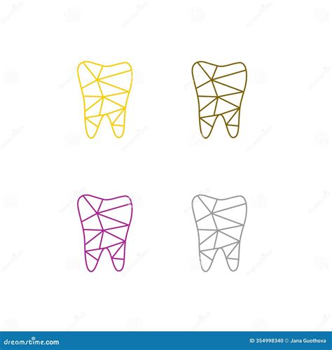 Dental Clinic Dentist Tooth Logo Sign Symbol Stock Illustration