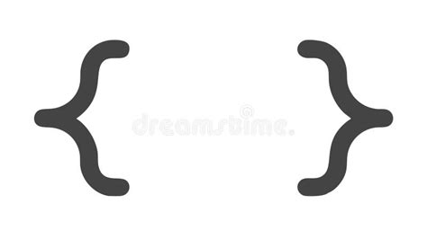 Curly Braces Symbol Icon Programming Or Text Formatting Graphic