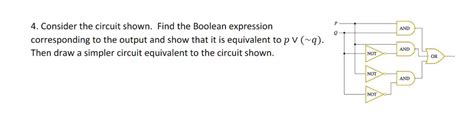 solved 4 consider the circuit shown find the boolean expression