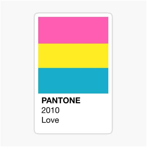 Pantone Pride Pan Pride Sticker For Sale By Cdoonan Redbubble