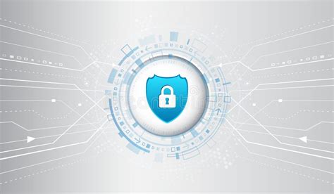 Abstract High Tech Circuit Board Technology Data Protection Concept Stock Vector Illustration