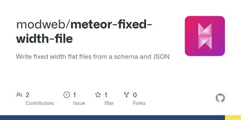 Github Modwebmeteor Fixed Width File Write Fixed Width Flat Files