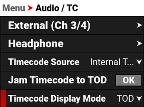 Timecode Display Mode