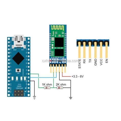 HC 05 Wireless BT RF Transceiver 6 Pin Communication Module