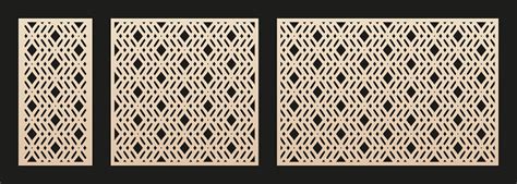 레이저 컷 패턴 컬렉션 다이아몬드 그리드 메쉬 벡터 절단 템플릿 0명에 대한 스톡 벡터 아트 및 기타 이미지 0명 Cnc 장치 개체 그룹 Istock