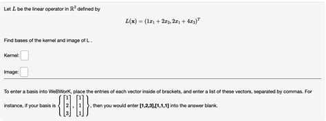 Solved Let L Be The Linear Operator In R2 Defined By Chegg Com
