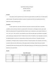 Quantitative Plating Experiment On Pasteurization Effects Course Hero