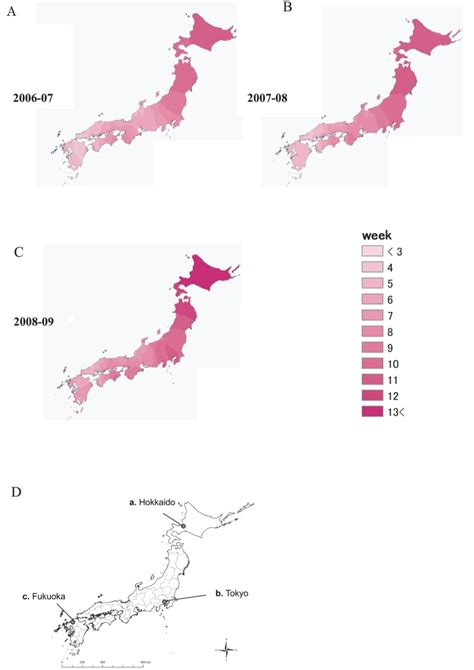 Spatial Distribution Of The Weekly Increase Of Sentinel Cases Is