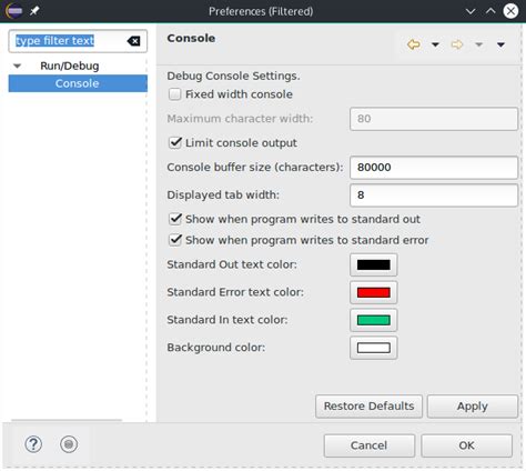 Linux Change Text Highlight Color In Eclipse Console Stack Overflow