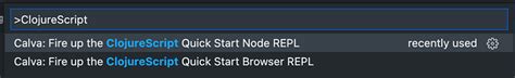 Calva Has A Quick Way To Start A Standalone Clojurescript Repl