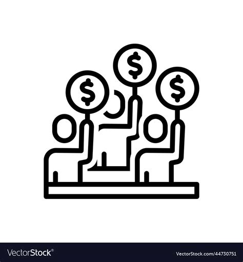 Bidding Royalty Free Vector Image Vectorstock
