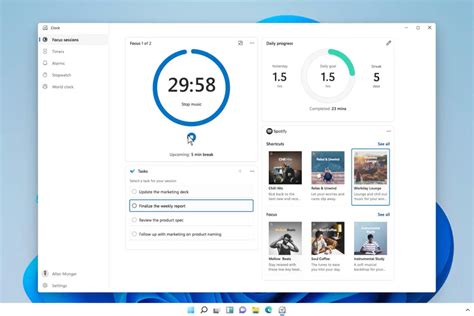 Windows 11s New Focus Timer Feature Will Work With Spotify