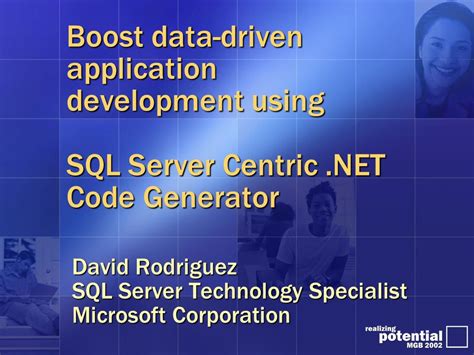 boost data driven application development using sql server centric
