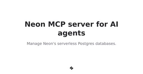 Neon Mcp Server For Ai Agents