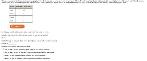 solved do the data provide evidence of a color preference