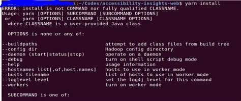 yarn package manager command has a conflict with hadoop yarn command
