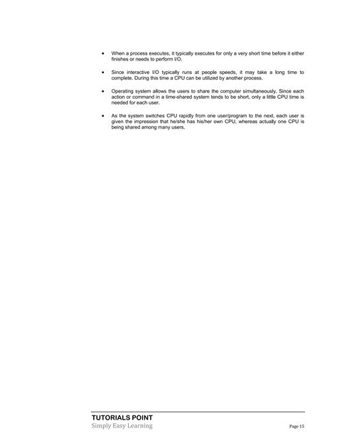 operating system tutorial pdf