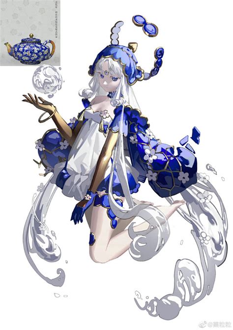 角色60天挑战赛 Day13角色班长 文物拟人，画珐琅冰梅纹菊瓣式执壶